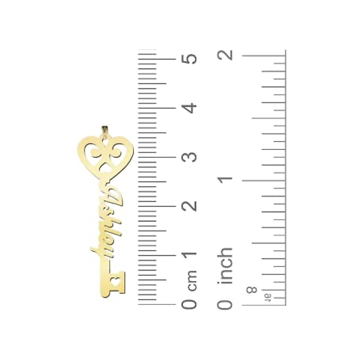 10K Yellow Gold Key To True Love Personalized Name Necklace by JEWLR