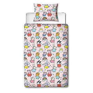 Character World Peppa Pig Playful Single Rotary Duvet Set (PP1PYFDS002)