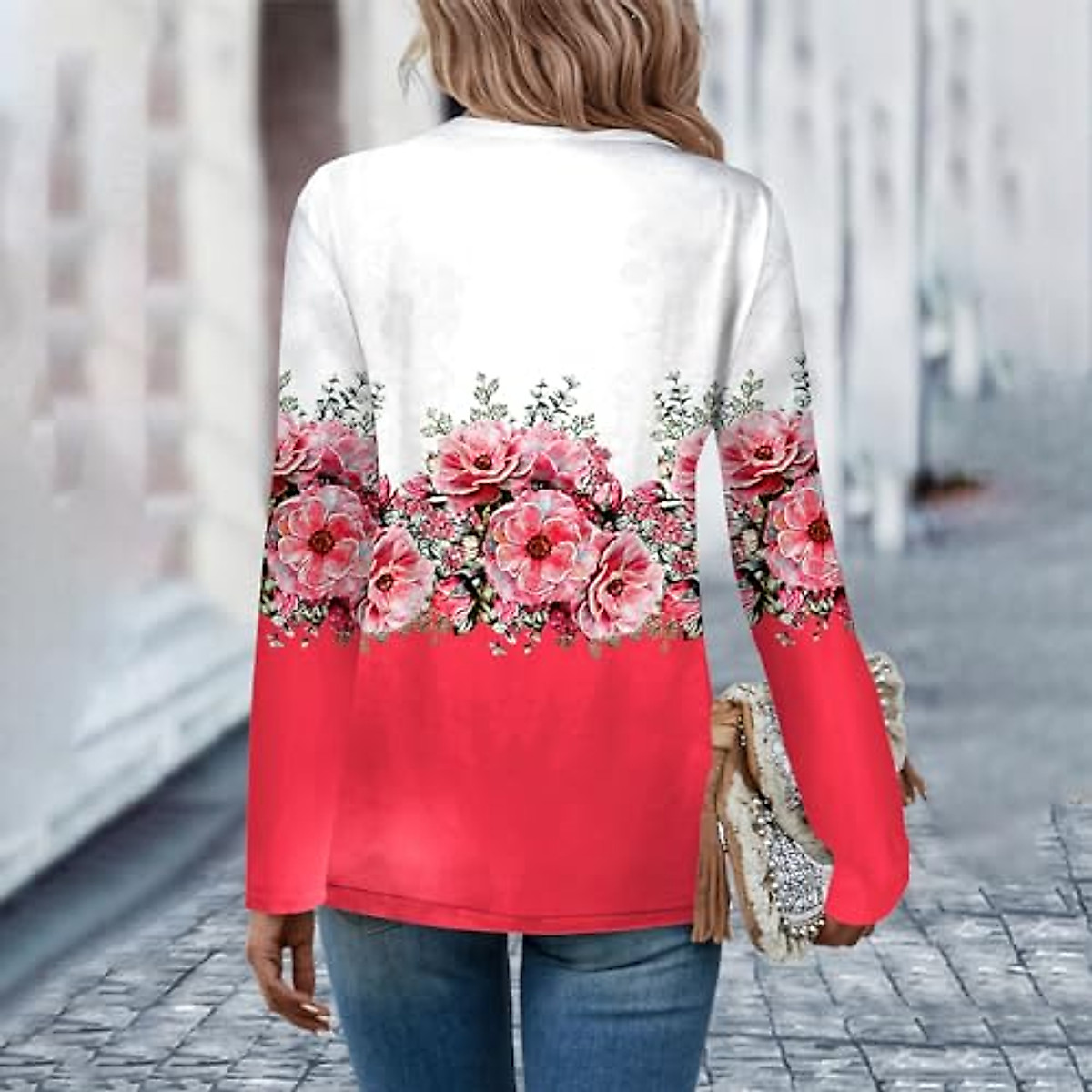 Costumes for Women Women's tunics Clothes for teen girls Fall clothes for women Workout Long Sleeve Tops for Women Women's Hoodies Women Sweaters for Fall and Winter（3-Red,Medium）