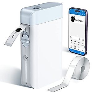 Label Maker Machine with Tape - Label Maker with 1 Roll Label tape, Thermal Bluetooth USB Rechargeable Portable WP9510 Label Printer, Label Makers, Mini Label Makers for Teacher Supplies, Home, Office