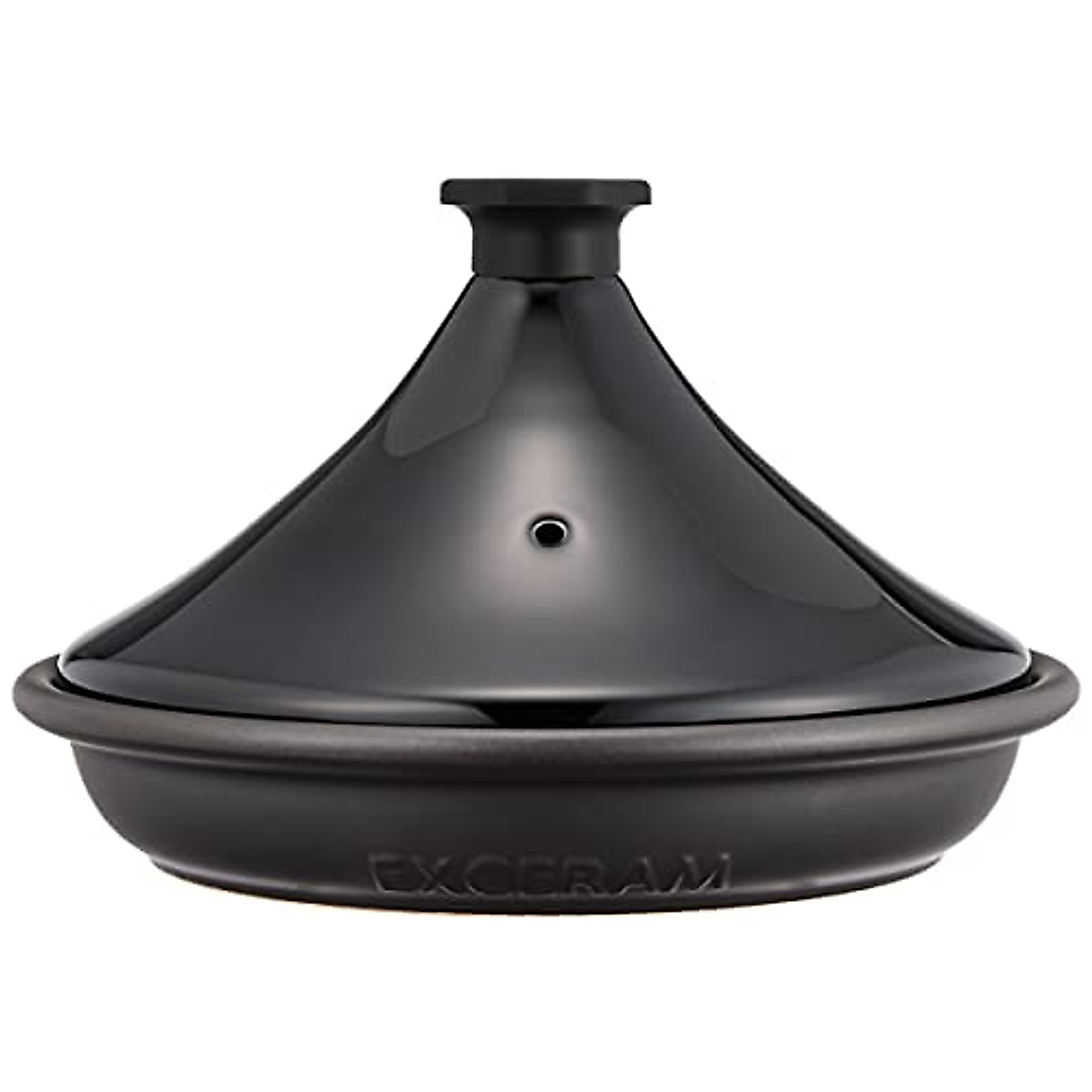 Toyo Ceramic Arita Pot, Tagine Pot, Approx. 8.3 inches (21 cm), Microwave Safe, Direct Fire, Mt. Fuji, Black, Made in Japan