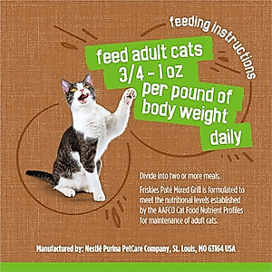 Purina Friskies Wet Cat Food, Pate Mixed Grill - (Pack of 24) 5.5 oz. Cans