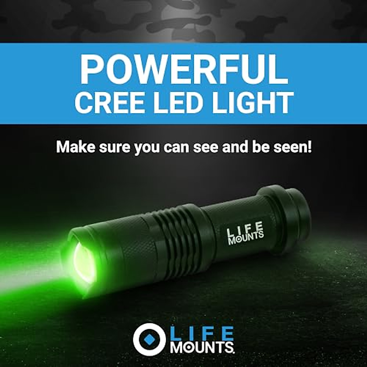 Life Mounts - LED Tactical Helmet ARC Rail Light - Stay Safe and Light Your Way - Great for Military, Airsoft and Other Tactical Helmets - Durable and Detachable - Green Light