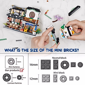 QLT Japanese Street View Izakaya Shop Mini Building Blocks, MOC Creative Model Set, 809 PCS Simulation Architecture Construction Toy (Not Compatible with Japanese Blocks)