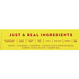 Larabar Lemon Bar, Gluten Free Vegan Fruit & Nut Bar, 1.6 oz Bars, 6 Ct