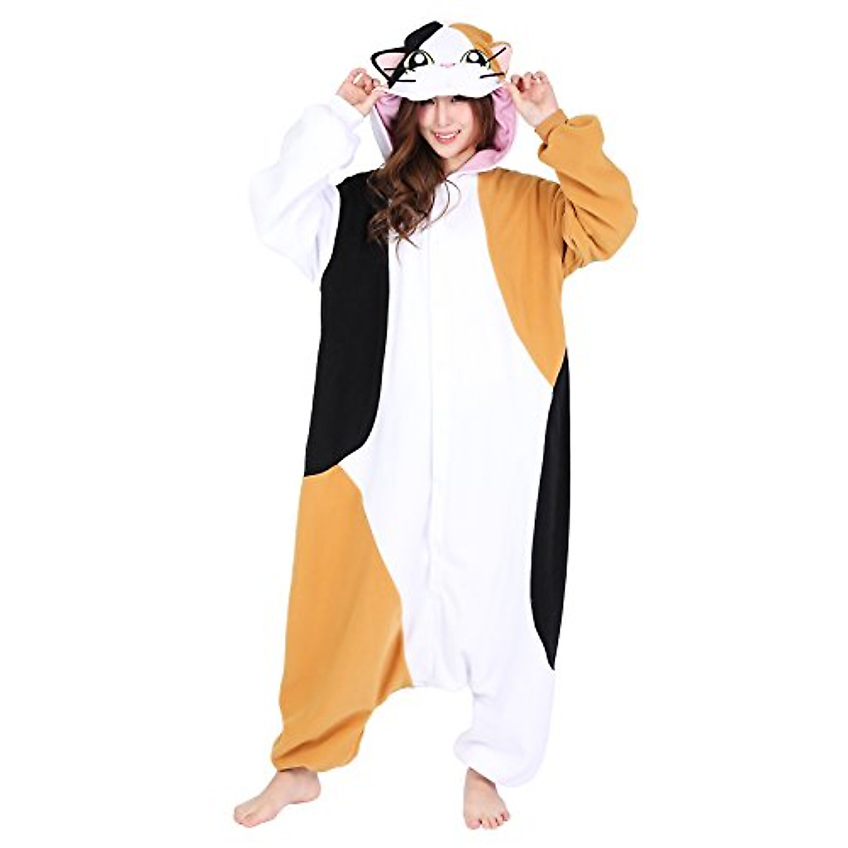 SAZAC Calico Cat Kigurumi - Onesie Jumpsuit Halloween Costume