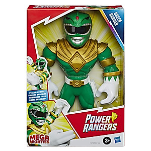 Power Rangers Playskool Heroes Mega Mighties Green Ranger 10-inch Figure, Mighty Morphin Collectible Toys, Kids Ages 3 and Up