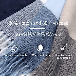 MEANBEAUTY Women's Scarf Wraps Pashminas Pashmina Shawls Warm Winter Long Large Plaid Soft Thick Blanket Scarves(plaid 5)