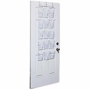 2 Pack - SimpleHouseware Crystal Clear Over The Door Hanging Pantry Organizer (52" x 18")