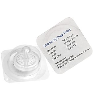 Sterile Syringe Filters PVDF 25 mm Diameter 0.45 um Pore Size Individually Packaged 10/pk by Biomed Scientific