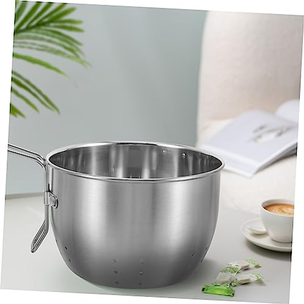BESTonZON Stainless Steel Water Filter Basket Sink Without Punching Hanging Filter Kitchen Waste Drain Rack Fruit and Vegetable Tableware Storage (Hanging Handle Drain Basket) 1pcs Catcher