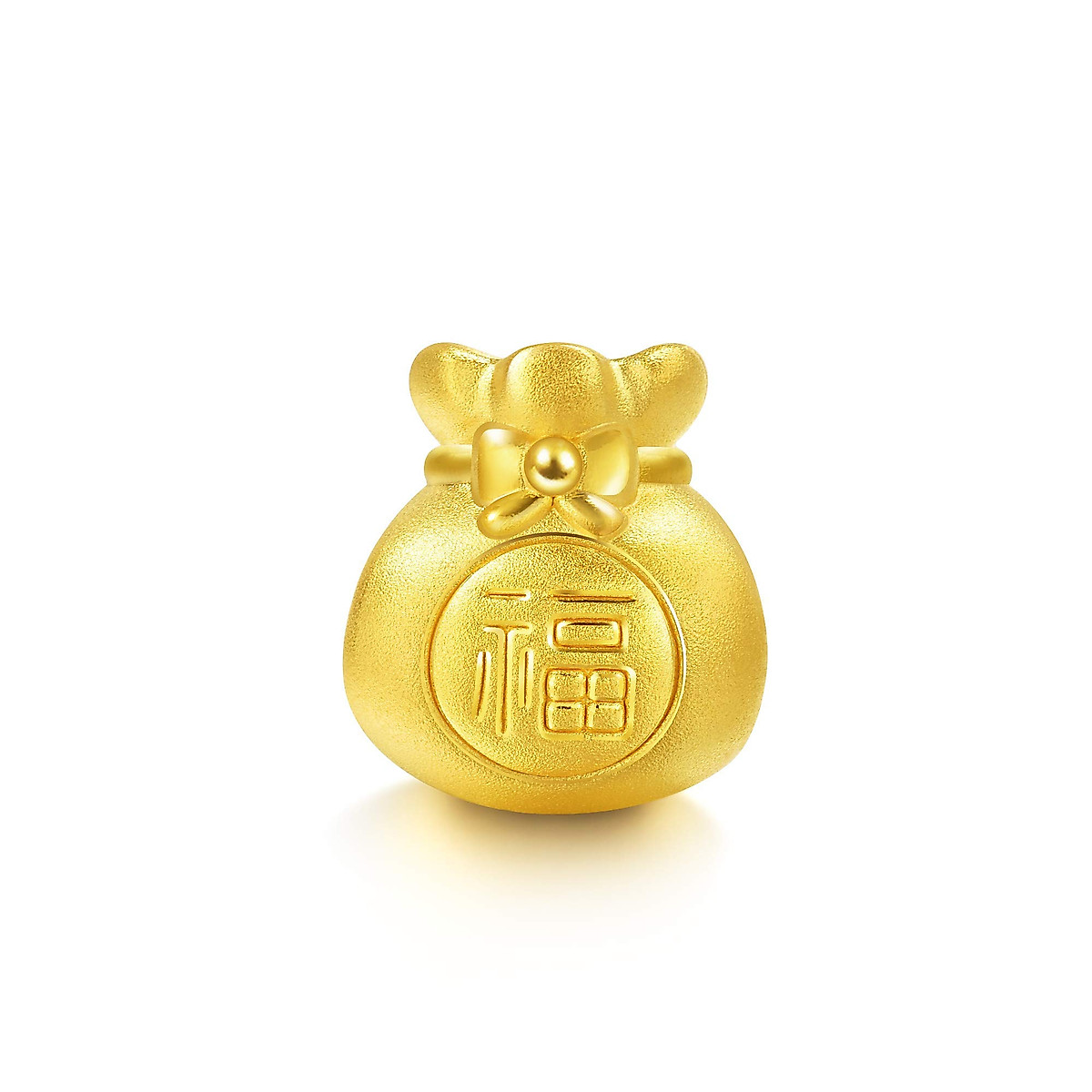 CHOW SANG SANG 999 24K Solid Gold Blessing Bracelet, Fortune Bag Charm Red Bracelet for Women 89197C