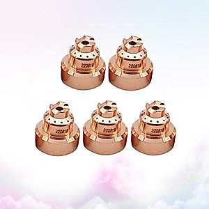 5PCS Air Plasma Cutter Nozzles Tips Electrode Cap Cutting Consumables for Cutting Torch