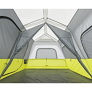 CORE 10 Person Instant Cabin Tent | 2 Room Huge Tent with Screen Room for Family with Storage Pockets for Camping Accessories | Portable Large Pop Up Tent for 2 Minute Camp Setup