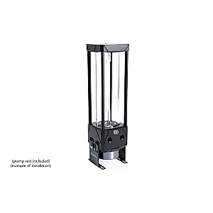 Alphacool Eisbecher Aurora 250mm Glass Reservoir with D5 Body (Pump Not Included), Black/Acetal