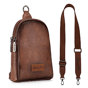 Wrangler Vegan Leather Crossbody Bag Small Sling Bag for Women