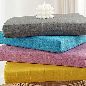 MIMENE Custom Size Bench Cushion,Window Seat Cushions Indoor, Bench Cushions for Indoor Furniture,50D High Elasticity Foam Bench Pads,with Non-Slip Bottom,for Outdoor Patio,Garden Bench mat