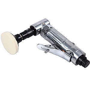 1/4 inch Angle Air Die Grinder,20000 RPM, 90 Degree Angled Air Die Grinder,with 4 pcs 2" Roll Lock Sanding Discs, Polished Color Pneumatic Angle Die Grinder