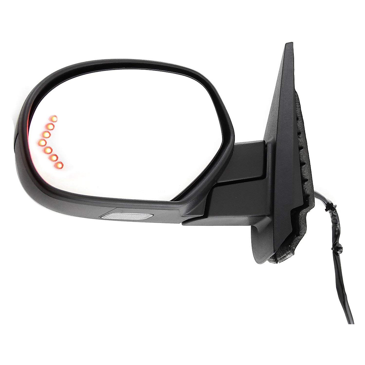 Kool Vue Power Heated Mirrors for Chevrolet Silverado 1500 GMC Sierra 1500 2007-2013 Power Fold With Signal Light & Puddle Lamp; Without Blind Spot, Memory & Auto-Dimming with 2 Caps Pair New Body