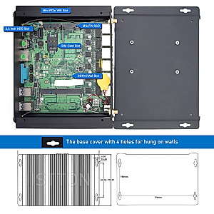 HISTTON Mini PC Firewall Router, 6 NIC Firewall 2.5GbE, Fanless Mini PC Core i3-8140U 16GB DDR4 256GB SSD, Hardware Firewall for Networks/Gateway Router, Mini Desktop Computer, RS232 COM/USB3.0/HD