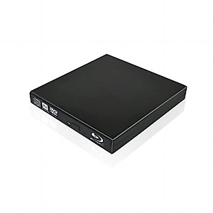 VSVABEFV External USB Blu Ray Drive, Ultra-Slim BD/CD/DVD-ROM CD/DVD-RW Blu Ray Burner Player Rewriter for Laptop/MacBook/Desktop, Portable Blu-Ray Drive Compatible with Windows XP/7/8/10/X MacOS