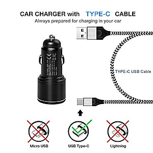 Car Charger Fast Charging for Moto G Stylus 5G 2021 2020/Power 2021 2022,G100/G Pure/G Play/G Fast/G7 Play Power,Edge 2021 2020/Z4 Z3,Motorola One 5G Ace,30W Adapter Quick Charge 3.0+6FT USB Cable