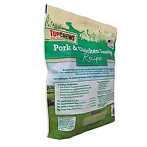 Top Chews Pork & Chicken Sausage Dog Treats 100% Natural 36 OZ