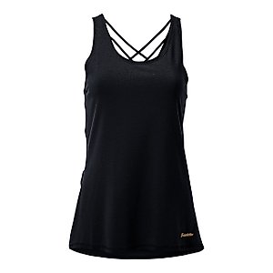Franklin Sports Women's Lattice Back Tank Top-Relaxed fit, Black, X-Large