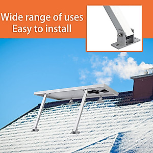 Solar Panel Bracket, Adjustable Solar Panel Mounting Brackets, Stainless Steel Solar Panel Holder End Clamp Kit, Solar Panel Stand 15-30° Adjustable Flat Roof Mount (Tilt Legs NOT Included)