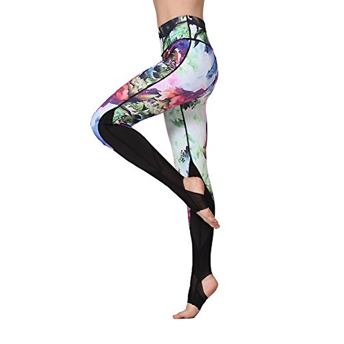 tom+alice Stretch Printed Yoga Pants for Women Girl Solid Color High Waisted Athletic Outdoor Golf Leggings