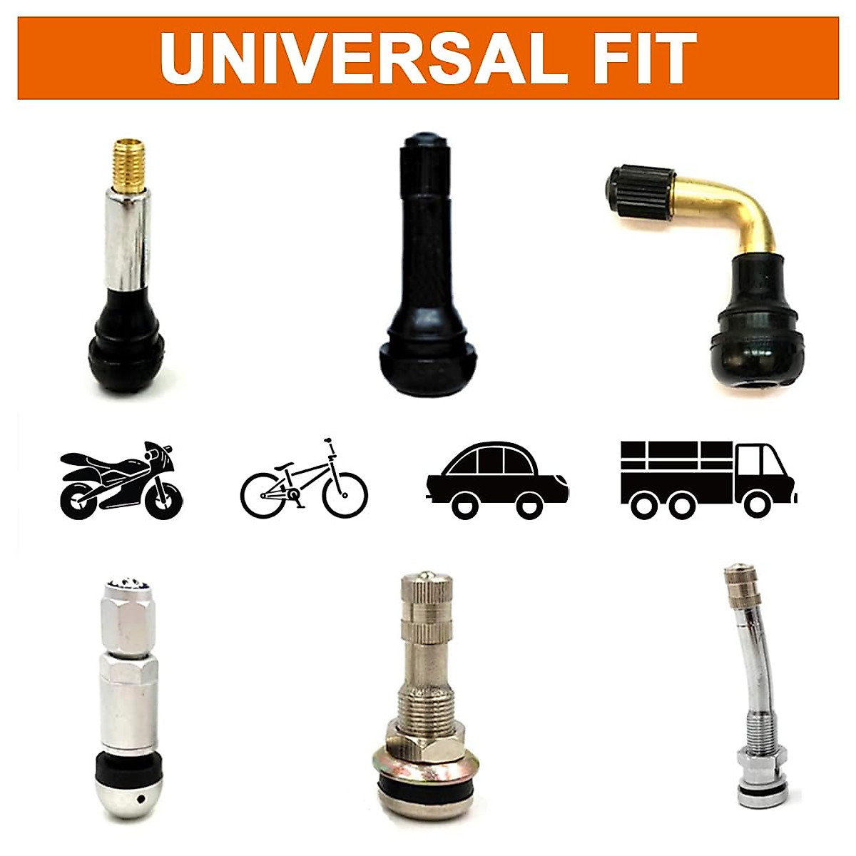 Senzeal 5X Aluminum Car Tire Valve Stem Caps Round Style Air Covers Blue