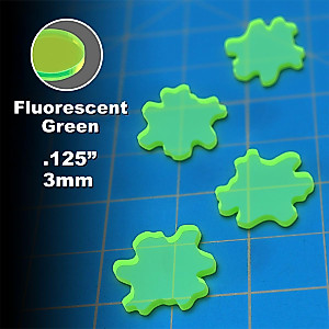 LITKO Acid Splatter Tokens | Hazardous Spill | Nuclear Splash | Fluorescent Green | 10 Pack