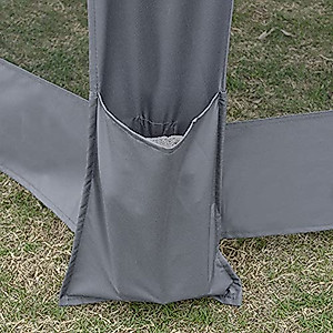 Outsunny 13' x 11' Hexagonal Pop Up Gazebo, Heavy Duty Outdoor Canopy Tent with 6 Mesh Sidewall Netting, 3-Level Adjustable Height and Strong Steel Frame, Gray