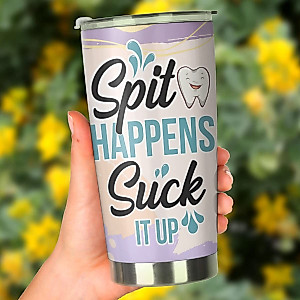 MEDROC Dental Assistant Tumbler - Stainless Steel 20oz, Funny Dental Accessories for Birthday, Christmas, Appreciation Week Gifts for Women, Men Coffee Cups (TBDA01)