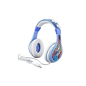 eKids Frozen 2 Kids Headphones, Adjustable Headband, Stereo Sound, 3.5Mm Jack, Wired Headphones for Kids, Tangle-Free, Volume Control Childrens Headphones Over Ear School Home