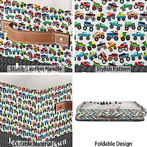 RIRIX Personalized Storage Bin, Custom Storage Baskets for Organizing with Handles, Foldable Storage Box for Closet Cloth Baskes Toy Big Truck