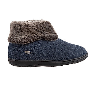 Acorn womens Chinchilla Bootie Ii Slipper, Navy Blue, X-Large US