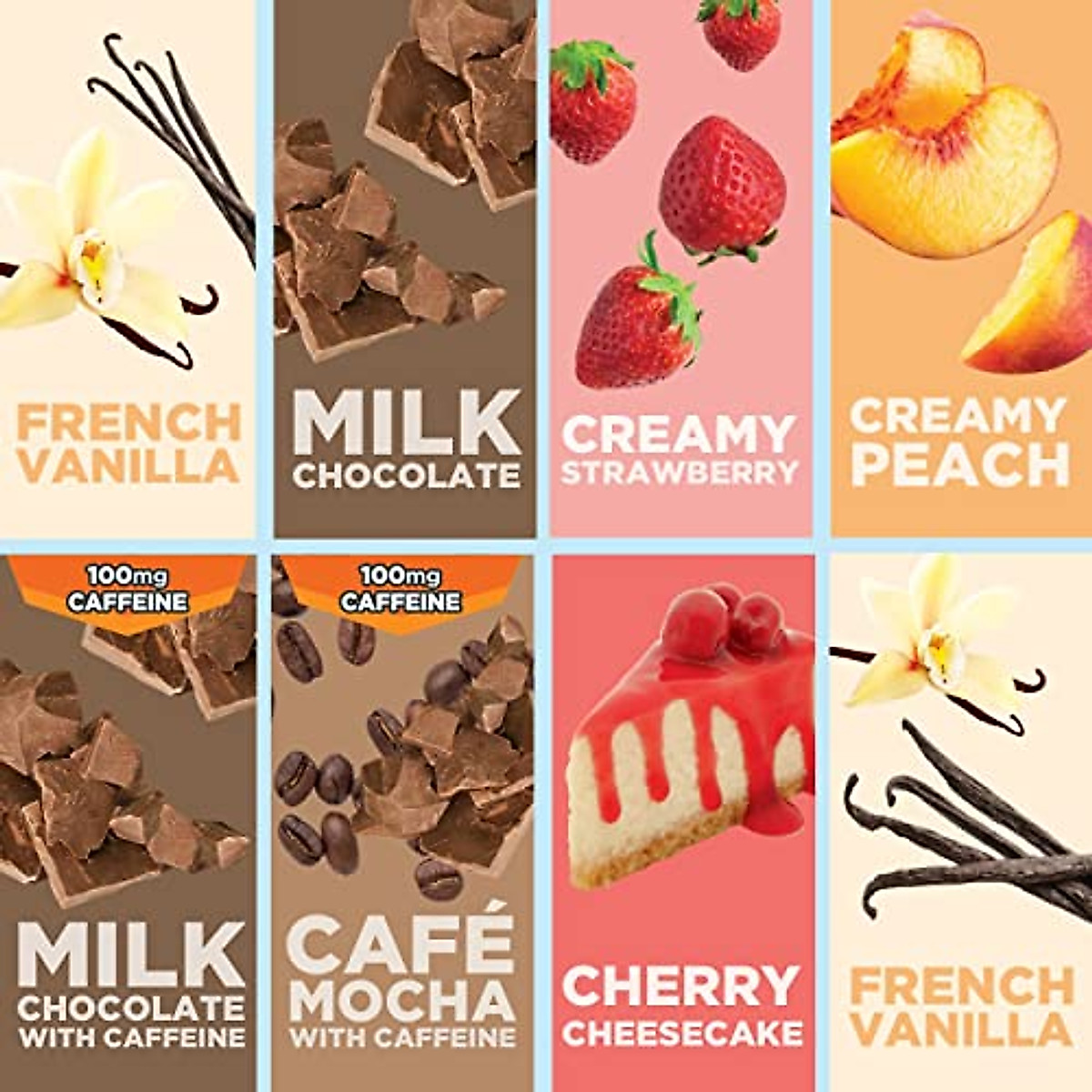 Ensure Max Protein Nutrition Shakes, Variety Pack, With 30g of Protein, 1g of Sugar, Nutrients to Support Immune System Health, High Protein Shake, 11 fl oz, Pack of 8, Liquid