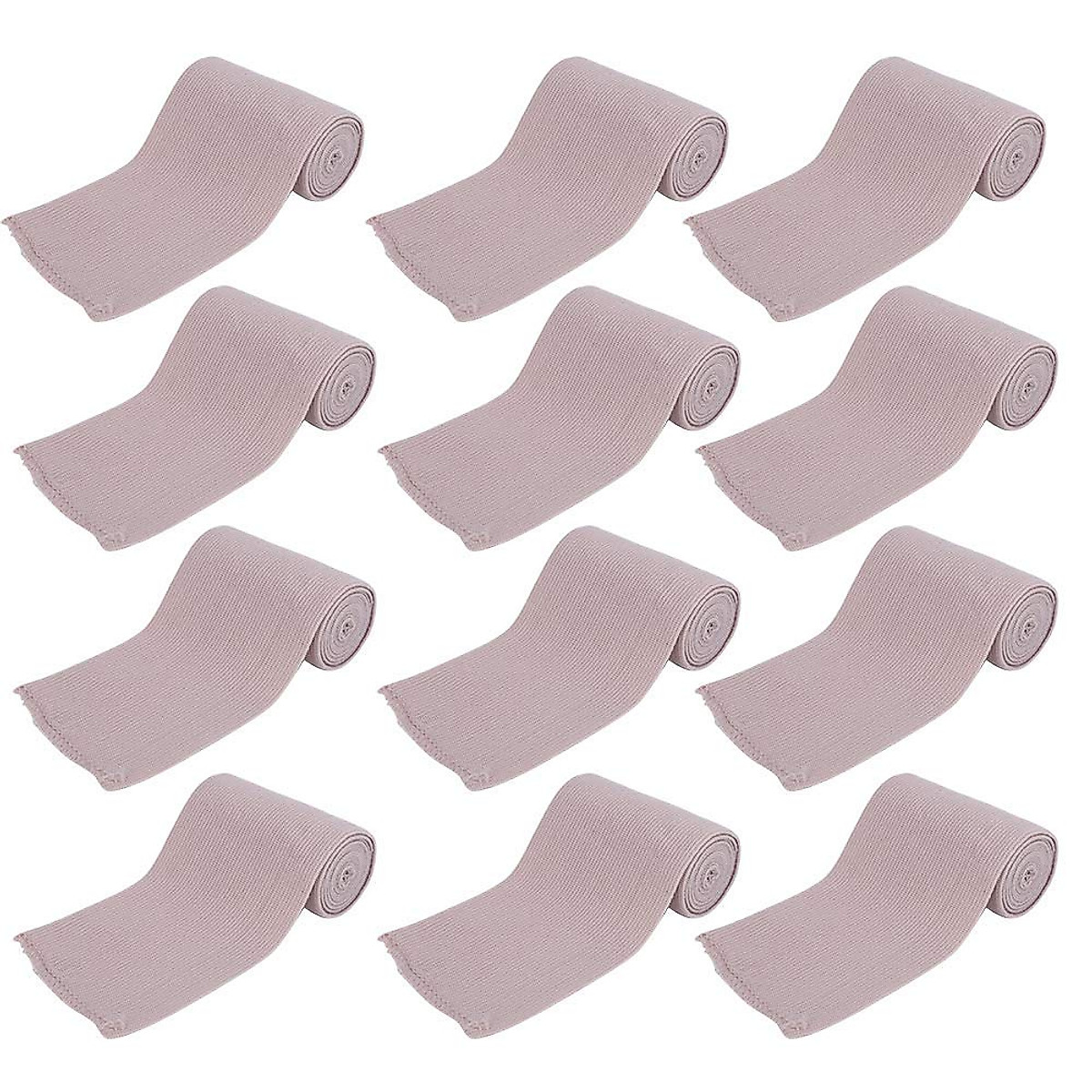 12 PCS Elastic Bandage Wrap,Bandage Compression Elastic Wound Dressing Comfortable for Sports Injury Emergency Aid Tool(7.5cm x 4.5m)