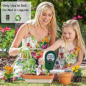 Upgraded 3 in 1 Soil Moisture/PH/Fertility Meter Soil Test Kit Soil Moisture Meter 90 Degree Foldable Soil Test Kit for Lawns, Garden, Farm, House, Indoor, Outdoor, Plants No Battery Needed (A)