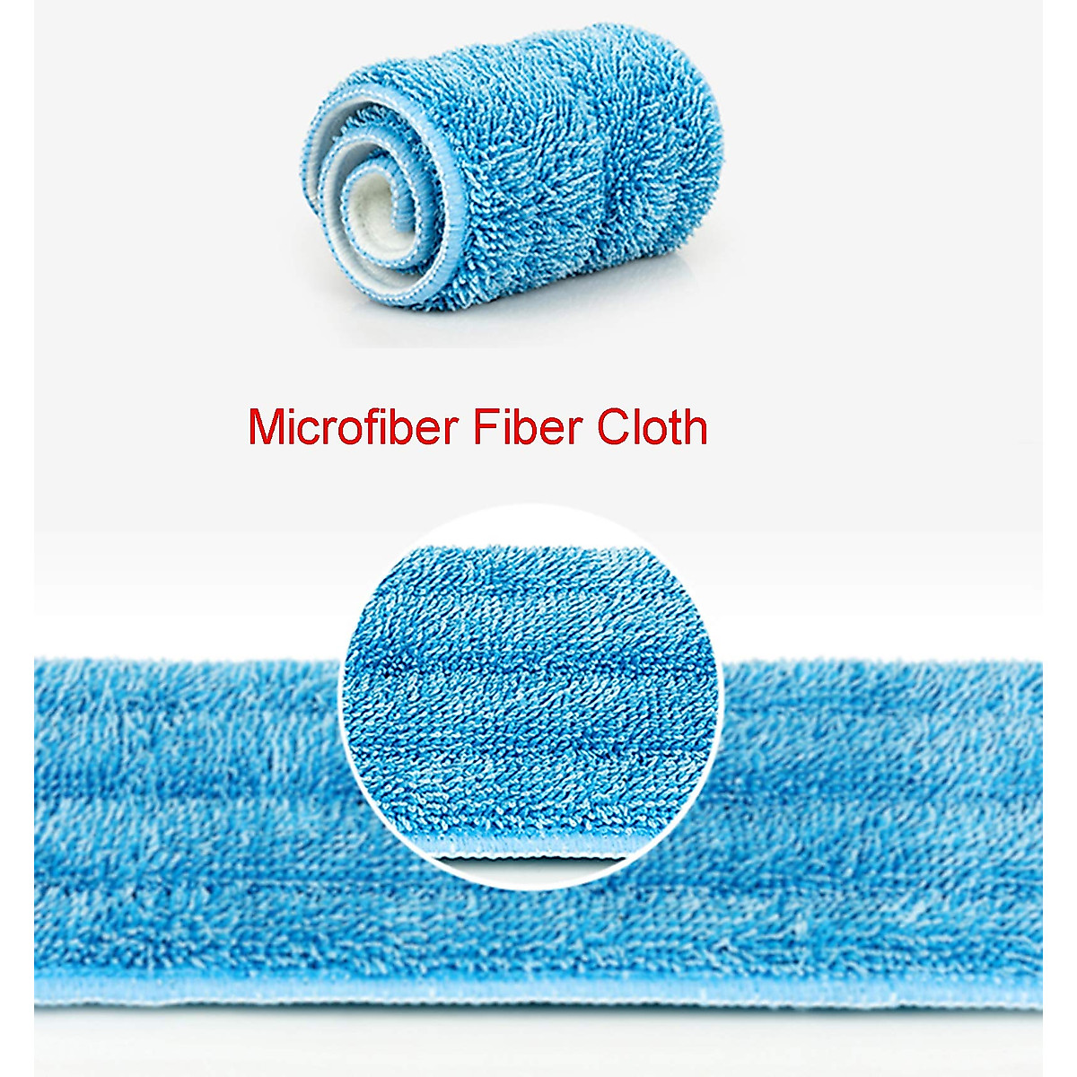 JDWG 4 Pack Mop Head Replacements Mop Pads Microfiber Cleaning Pads for Most Spray Mops and Reveal Mops, Wet & Dry Home & Commercial Cleaning. (Blue)