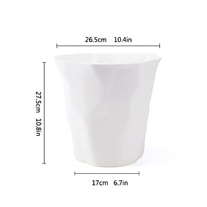 WAVEPEAK Indoor Trash cans Creative Household Trash Can Large Bathroom Kitchen Living Room Office Bedroom Dormitory Paper Basket Simple Waste Paper Basket Trash Can Indoor Garbage cans(B)