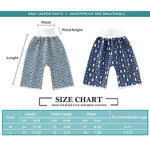 Happy Cherry Diaper Skirts for Baby Boy and Girl Toddler Cotton Diaper Cover Washable Leakproof Training Pants 0-4T