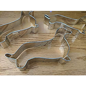 Exclusive Dachshund Dog Cookie Cutter, Real Dachshund Shape 6" Long (Set of 2)