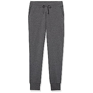 Amazon Essentials Women's Fleece Jogger Sweatpant (Available in Plus Size), Charcoal Heather, 5X