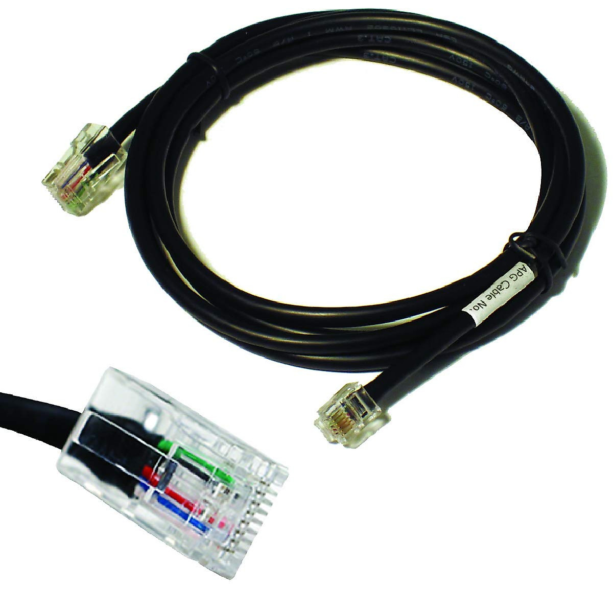 APG Printer Interface Cable | CD-101A-10 | Cable for Cash Drawer to Printer | 1 x RJ-12 Male - 1 x RJ-45 Male | Connects to EPSON and Star Printers | 10' Length