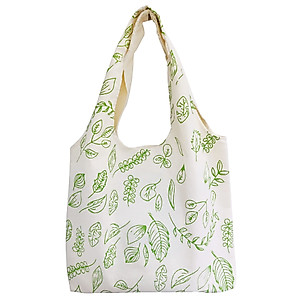 GRHOSE Minimalist Bouquet Cute Tote Bags Aesthetic Flower Canvas Reusable Grocery Bag Floral Canvas Tote Bag for Women