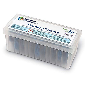 Learning Resources Primary Timers, Classroom Experiment, 1-Minute Functions, Set of 6, Ages 5+