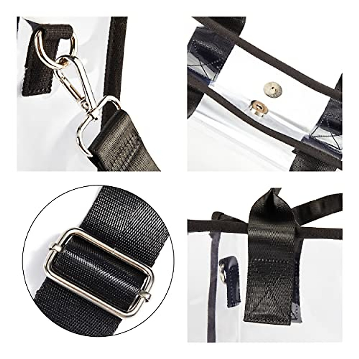 COZYOFFI Clear Tote Bag Stadium Approved for Women Crossbody Bag for Sport Work Concerts