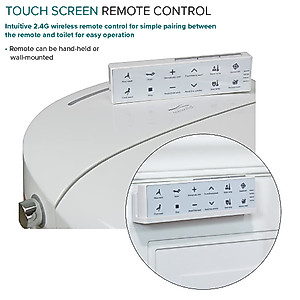 Transolid TL-5401-A Rosemary 1-Piece 0.8/1.28 GPF Dual Flush Elongated Bidet Toilet, White